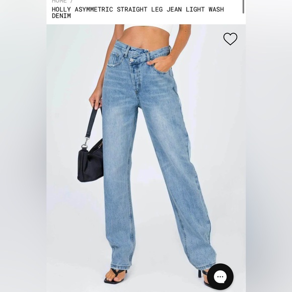 Princess Polly | Jeans | Princess Holly Asymmetric Straight Leg Jean ...